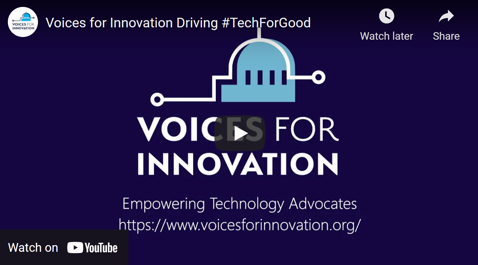 VFI Members Highlighted in #TechForGood Video - Voices For Innovation